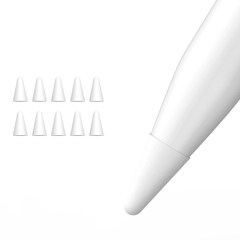 Защитный чехол для Apple Pencil 1/2 поколения, белый, силикон