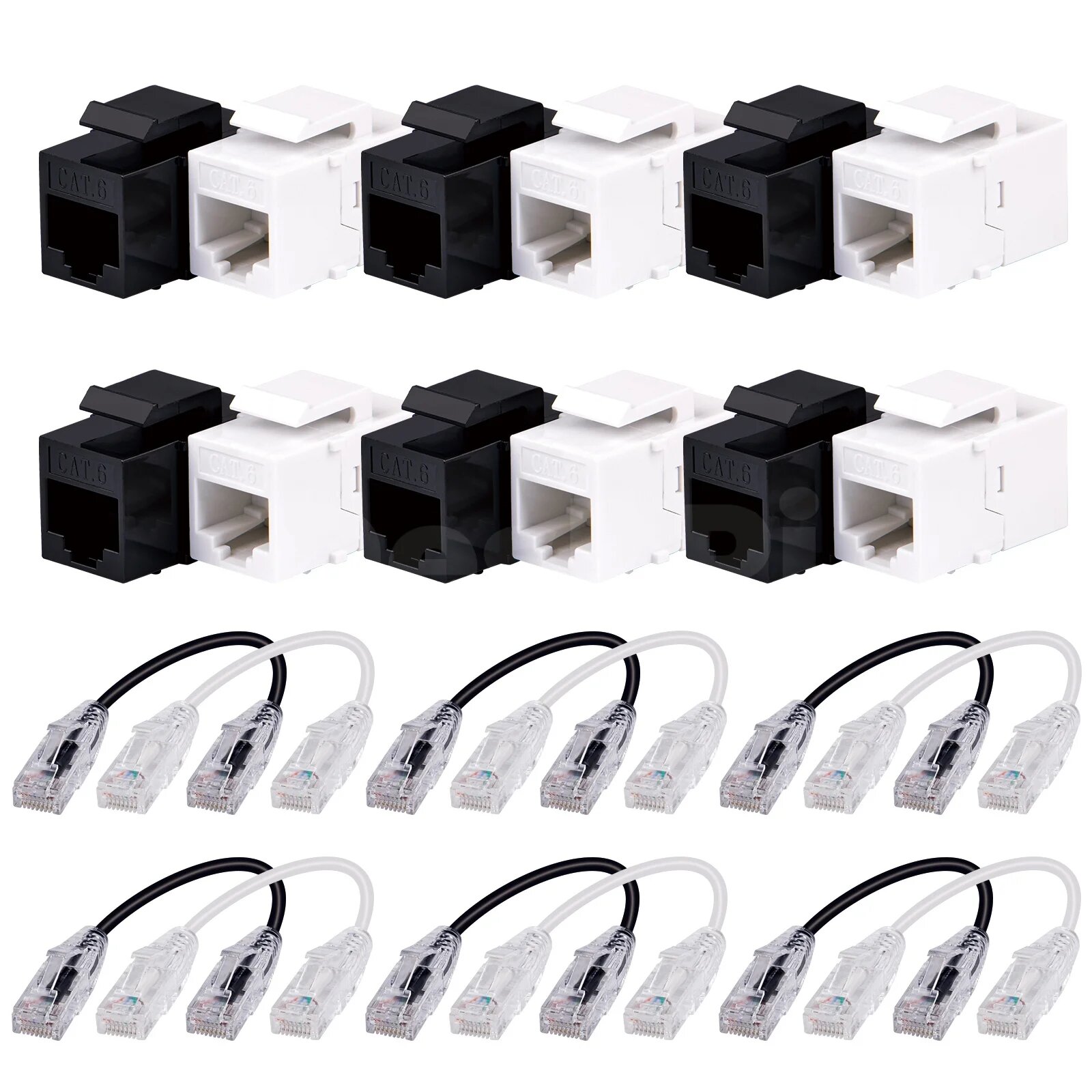Owootecc Комплект для организации кабелей Keystone, 12 шт, Cat6A