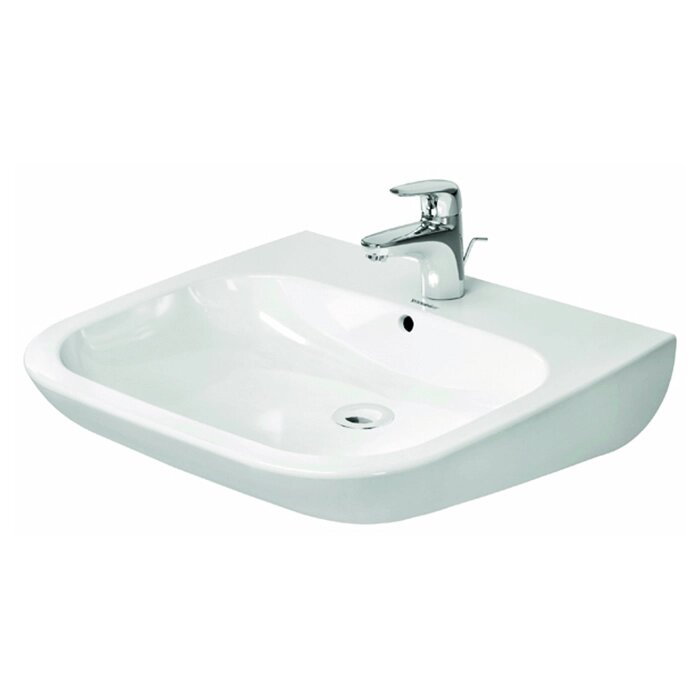 Раковина Duravit D-Code 23126000002 с перел, с 1 отв. под смес, 60х55см, цвет белый