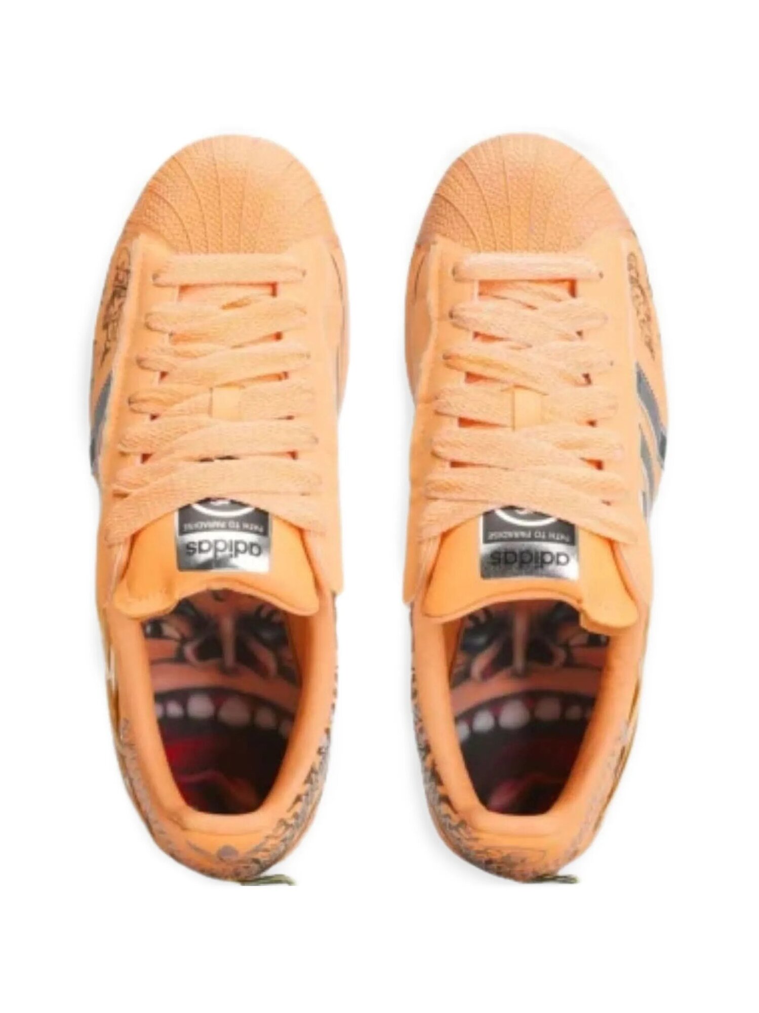 Кроссовки adidas Superstar Hellstar, размер 11 US, green/orange — фото 1