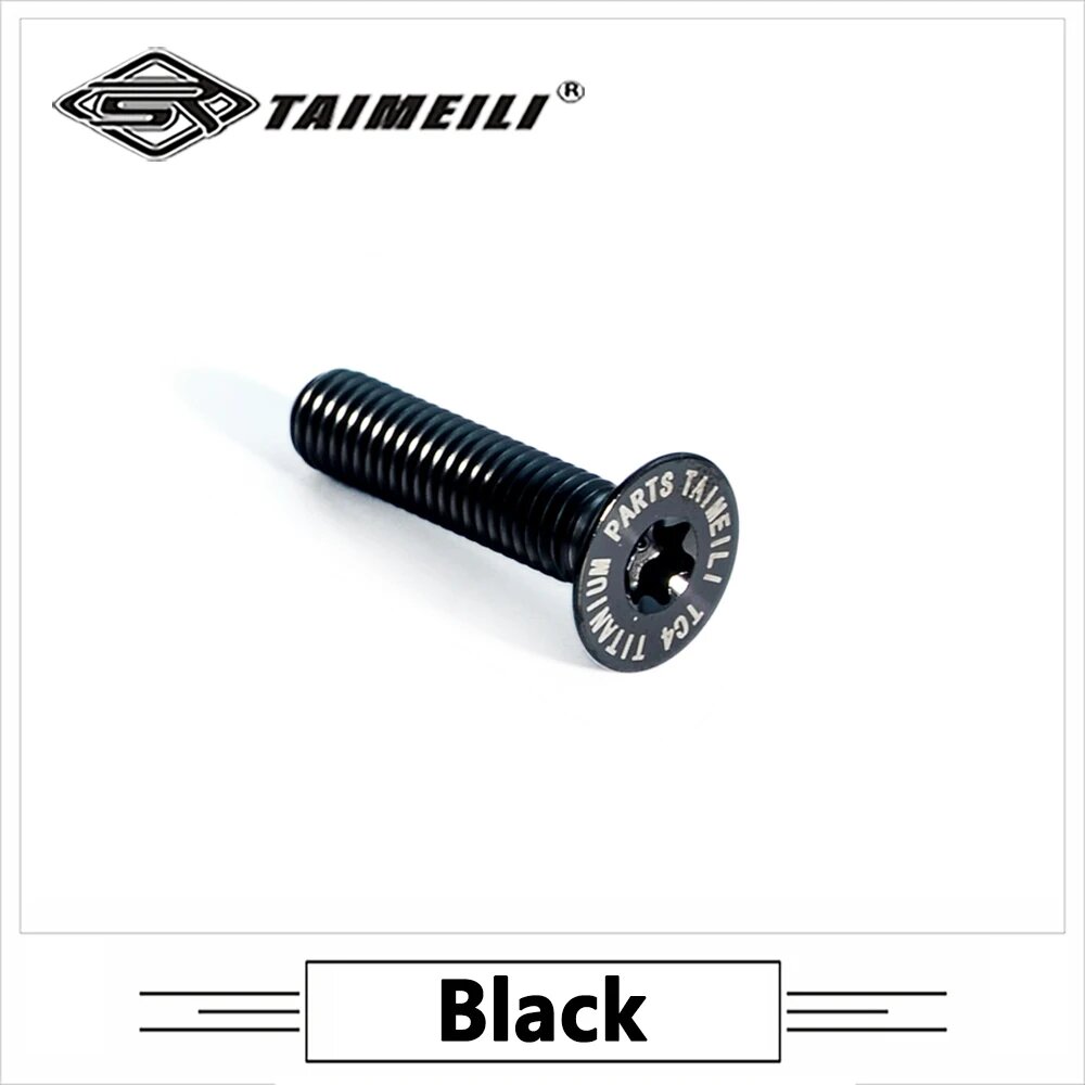 Черный винт TAIMEILI M8x25mm из титана T2 Torx