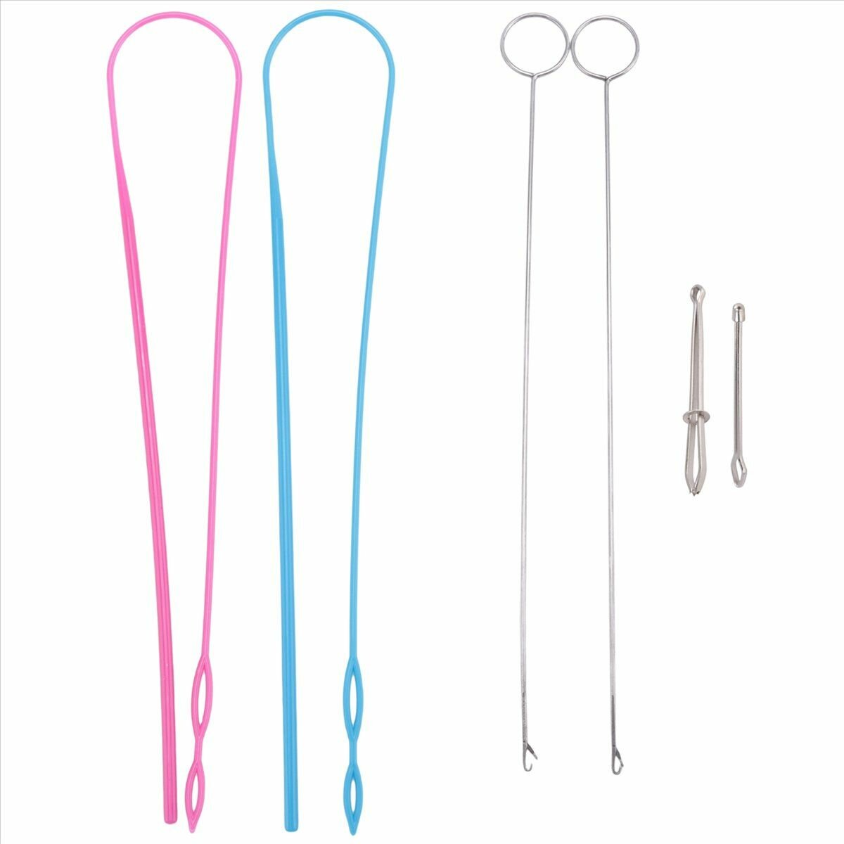 Набор из 6 швейных петель, крючок Turner Hook, гибкий нитевдеватель, металлический пинцет, длинный инструмент с защелкой