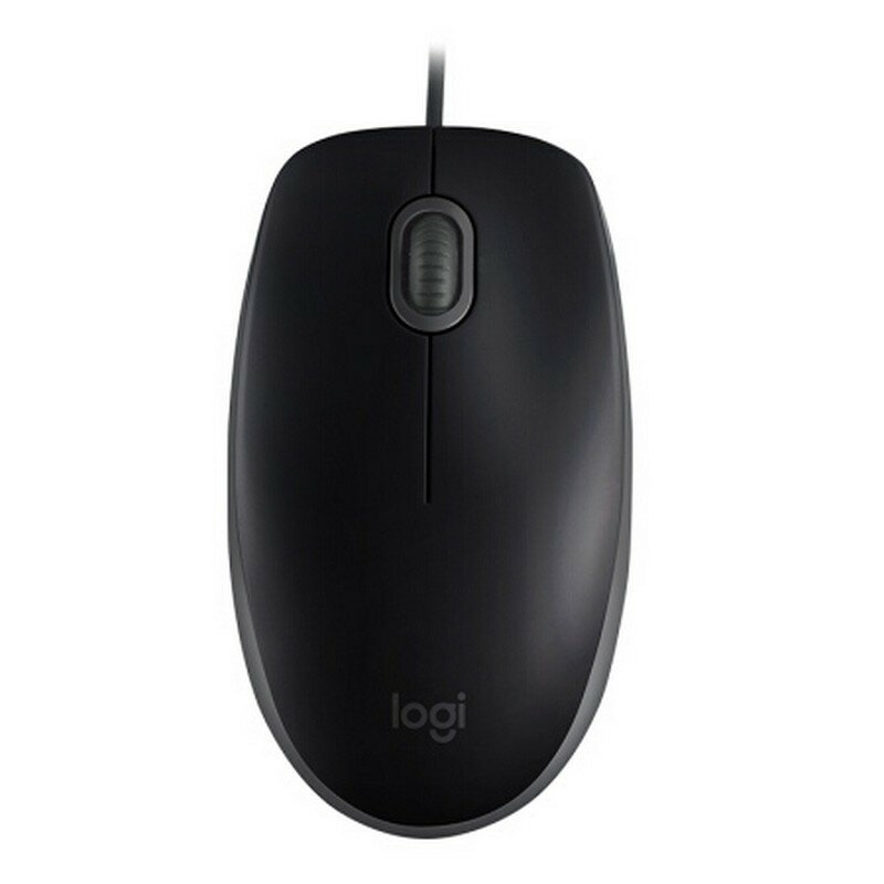 Logitech M111 Проводная оптическая мышь USB для настольного компьютера, ноутбука, домашнего офиса - Серый