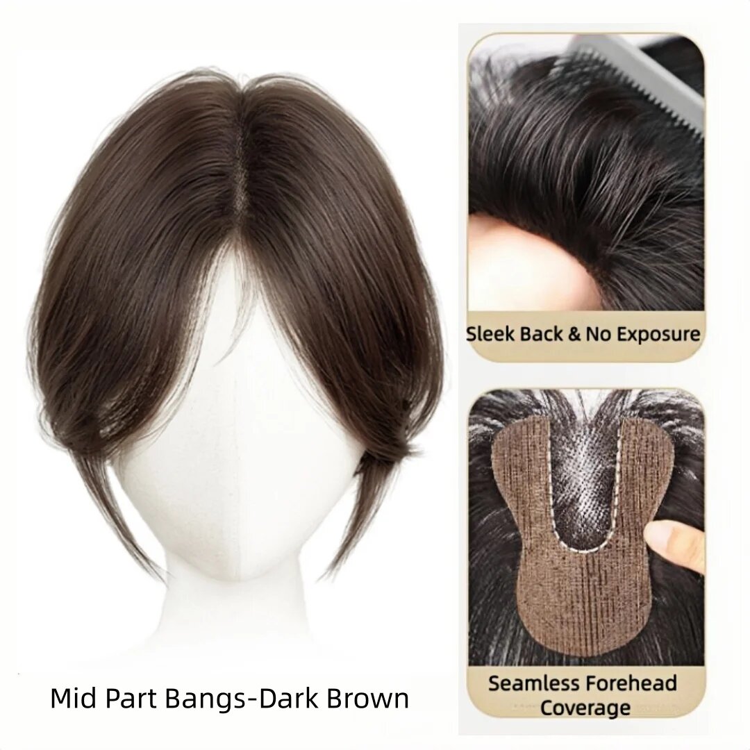 Топперы из бразильских волос Anemone Brown Mid Bangs