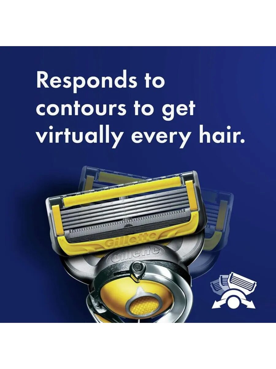 Бритвенные лезвия Gillette ProShield, 5 бреющих элементов, 4 шт — фото 1