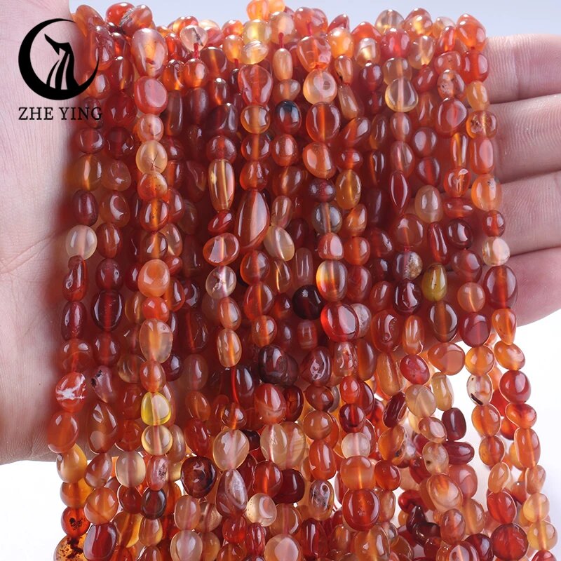Бусины из красного агата ZHEYING, 6-8 мм, Цвет: 94Red agate