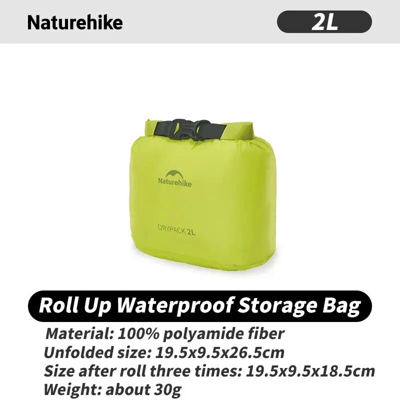 Naturehike Водонепроницаемые сухие сумки из нейлона Зеленый, yellow - 2L