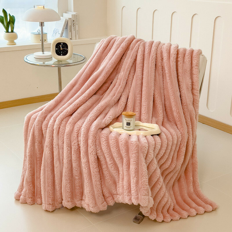 Розовый фланелевый плед 150x200 см, мягкий, для кондиционера