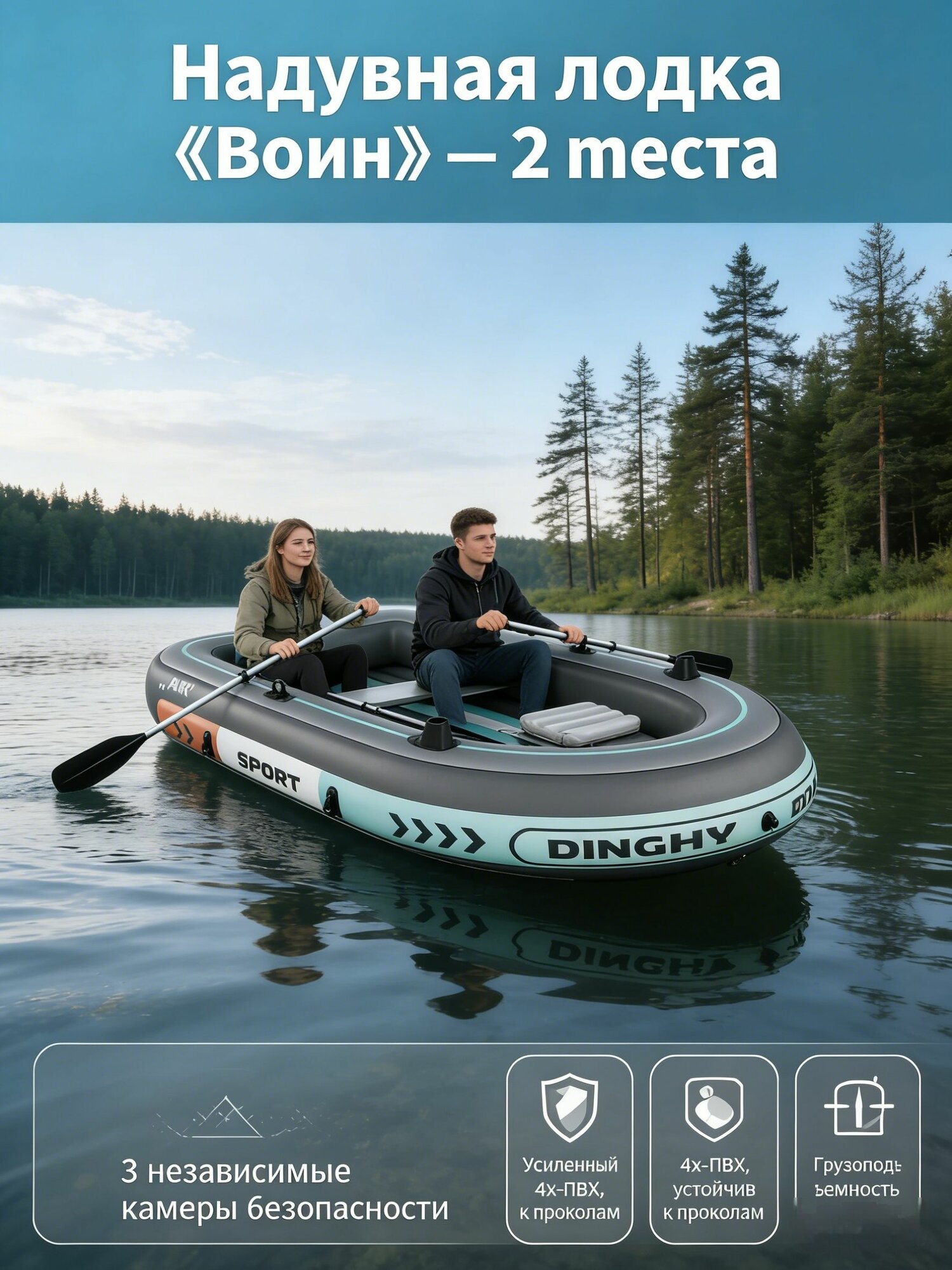 Каяк 200х120 см