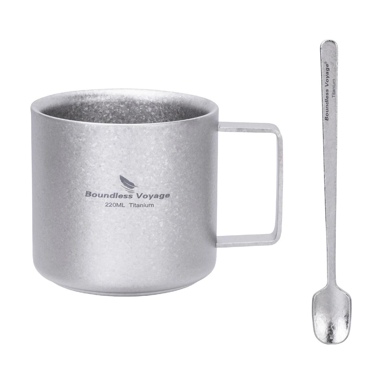 Титановая кружка Boundless Voyage Cup spoon-silver