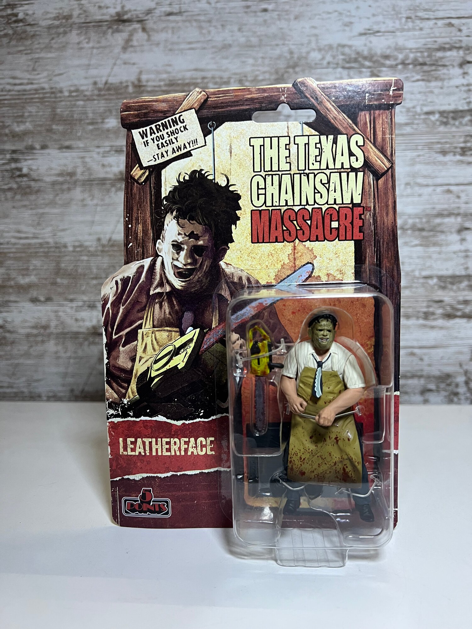 Фигурка Кожаное лицо, Техасская резня бензопилой, The Texas Chainsaw Massacre Leatherface, 11 см от Mezco Toyz