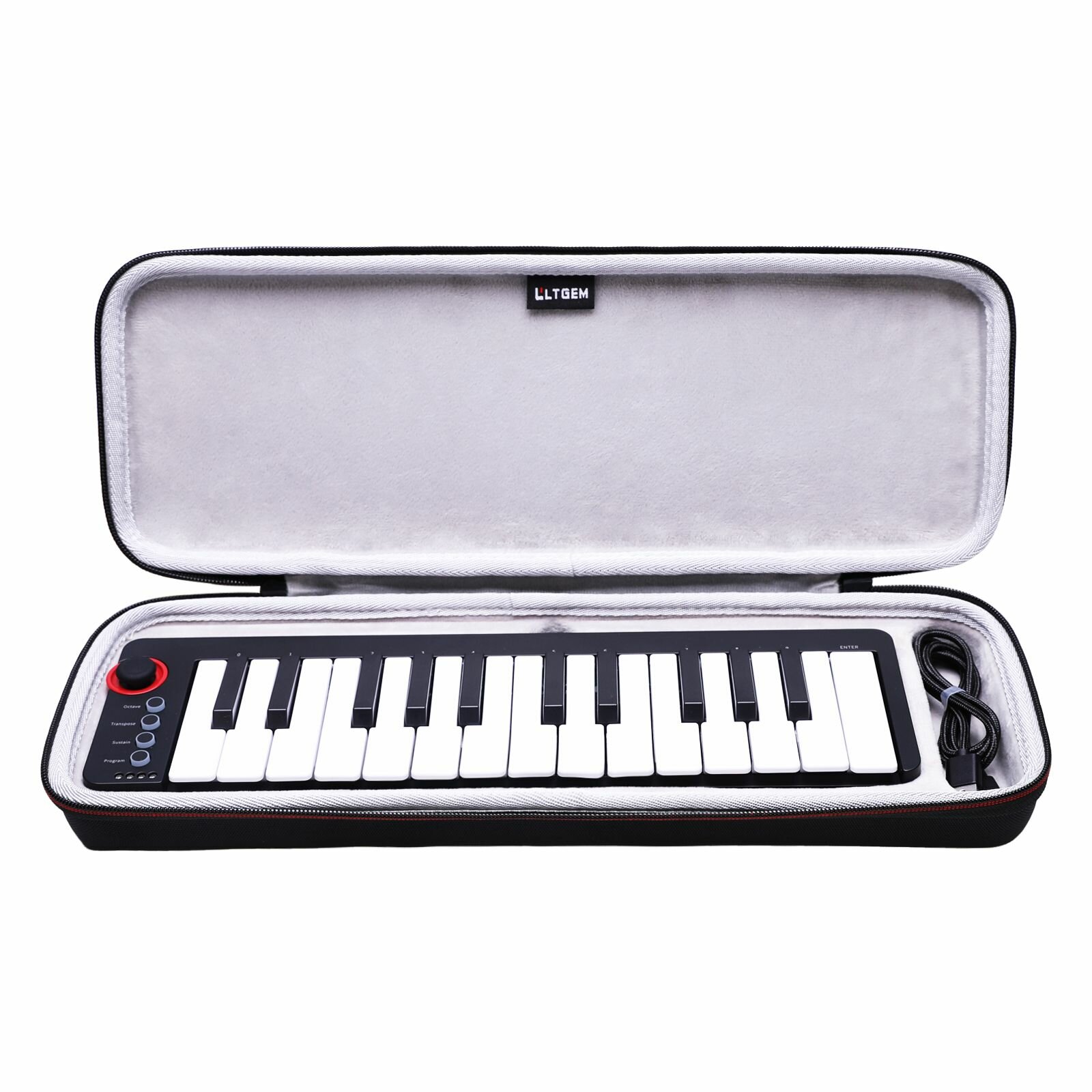 Жесткий чехол LTGEM из ЭВА для Donner N-25, 25-клавишный Hercules DJ DJControl Starlight, USB MIDI-клавиатура (только сумка!)