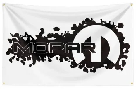 Флаг Mopar, 90x150 см, черный, 4 люверса