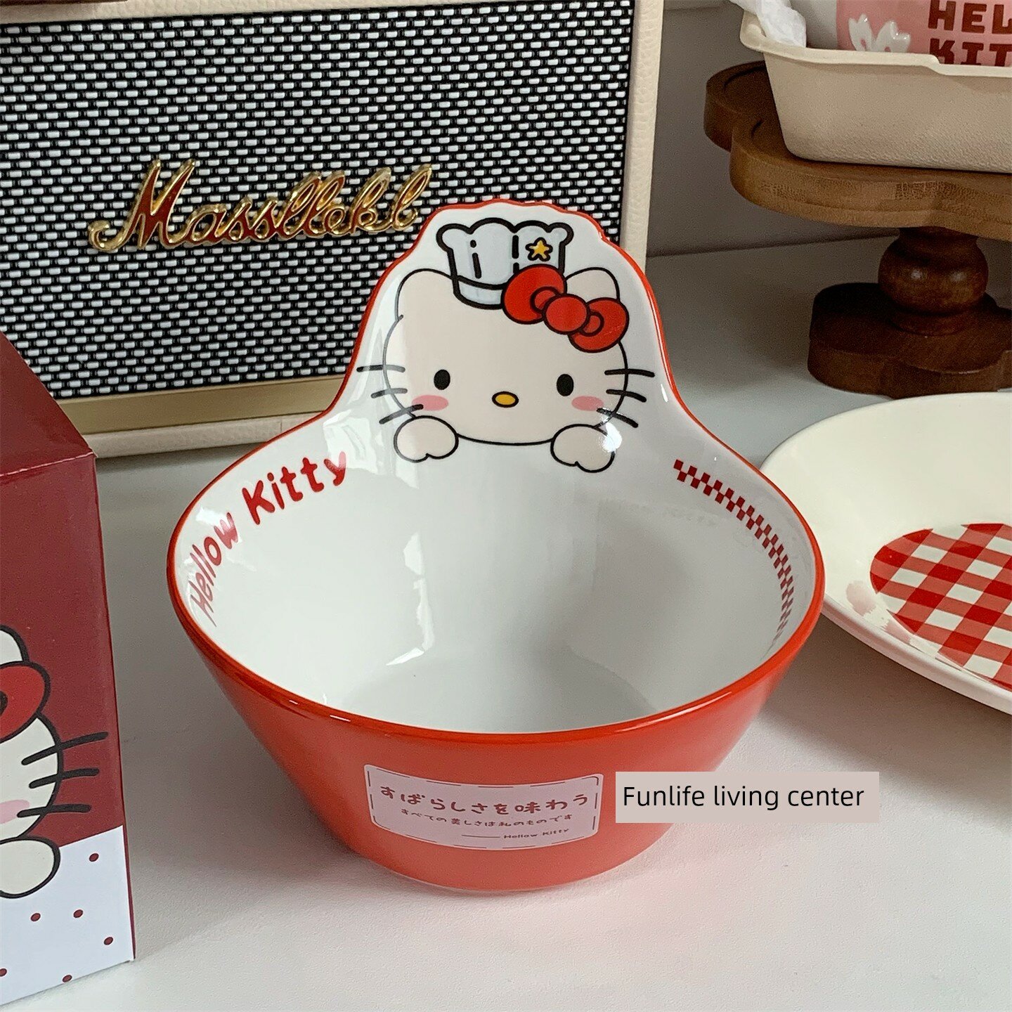 Hello Kitty керамическая салатная миска с крышкой мини миска для салатов йогурта десертов подарочная упаковка