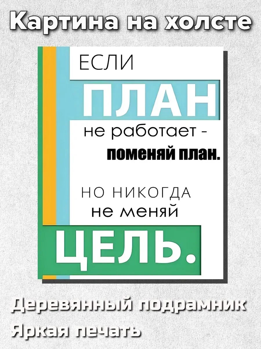 Картина (постер) на стену на холсте 55х70 см