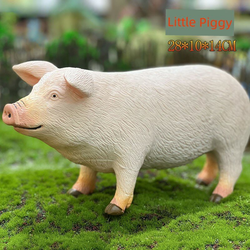 Мягкая резиновая игрушка-свинка для детей, безопасная фермерская игрушка, 8 см, набор животных фермы
