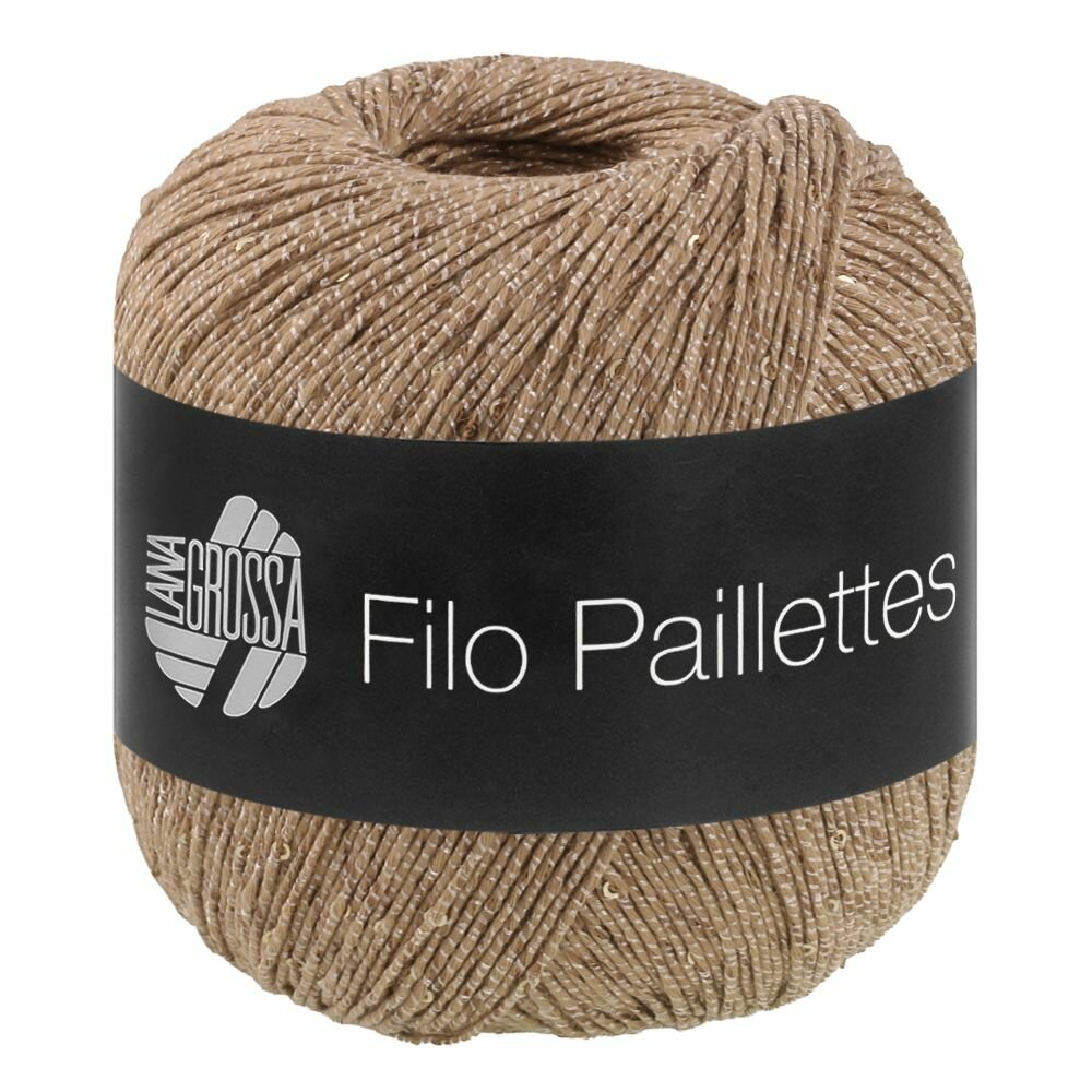 Пряжа для вязания Lana Grossa Filo Paillettes (17 Camel) 4 мотка по 50 г/155 м