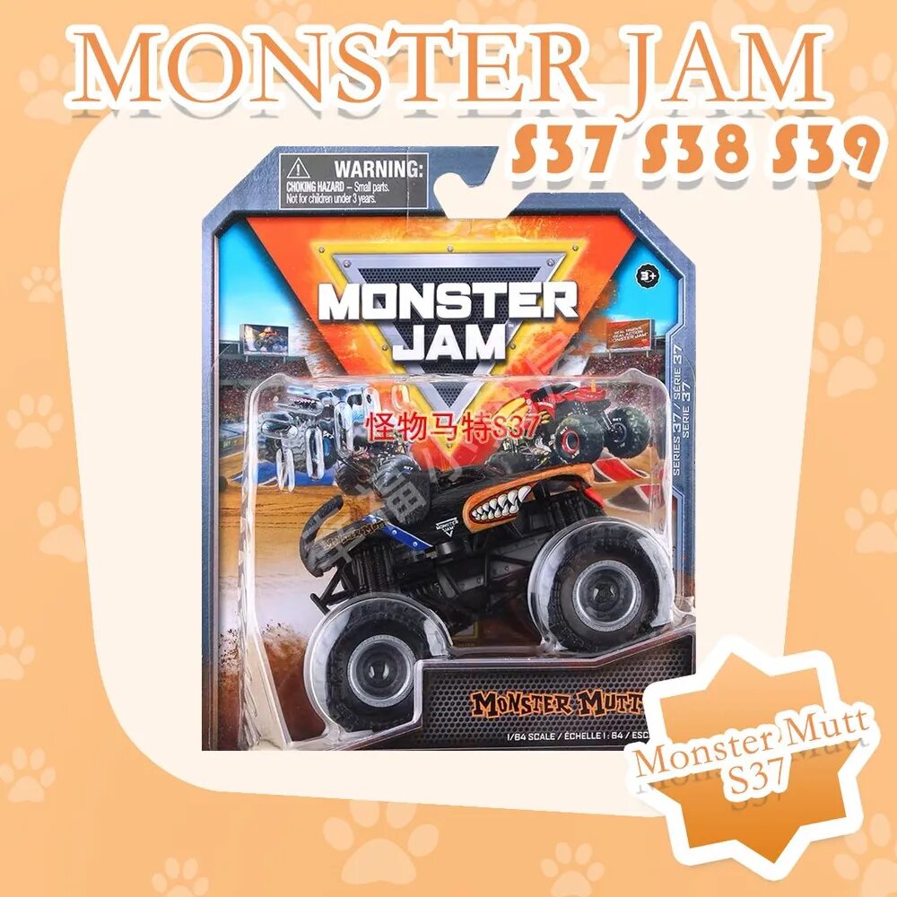 Машинка Spin Master Monster Jam Монстр Трак Мультяшный Aвтомобиль, 2024 новая модель S37 S38 S39, подарок