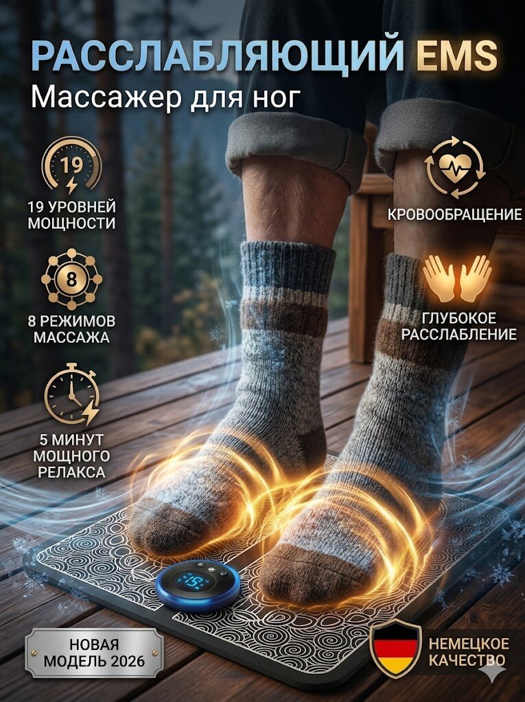 Тренажёр-миостимулятор EMS Foot Massager для стоп, массажер для ног