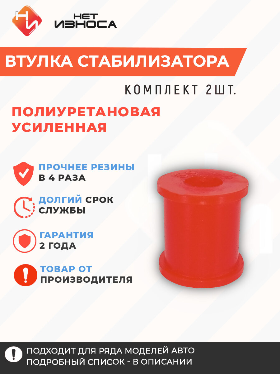 Втулка стабилизатора усиленная полиуретановая Нет Износа NB055-2 D 12 мм Toyota CAMRY, CARINA, HARRIER, VISTA