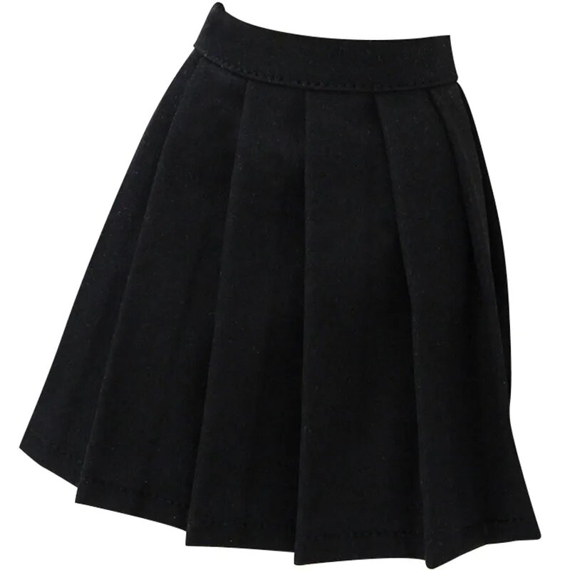 Черная плиссированная юбка для кукол BJD 1/3 1/4 1/6, black, 1-3 size