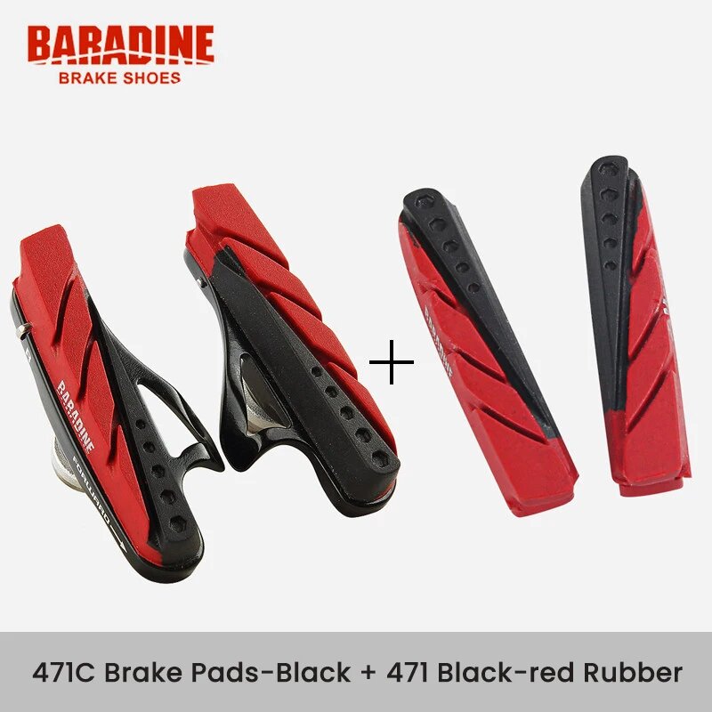 Тормозные колодки BARADINE 471C Black-red