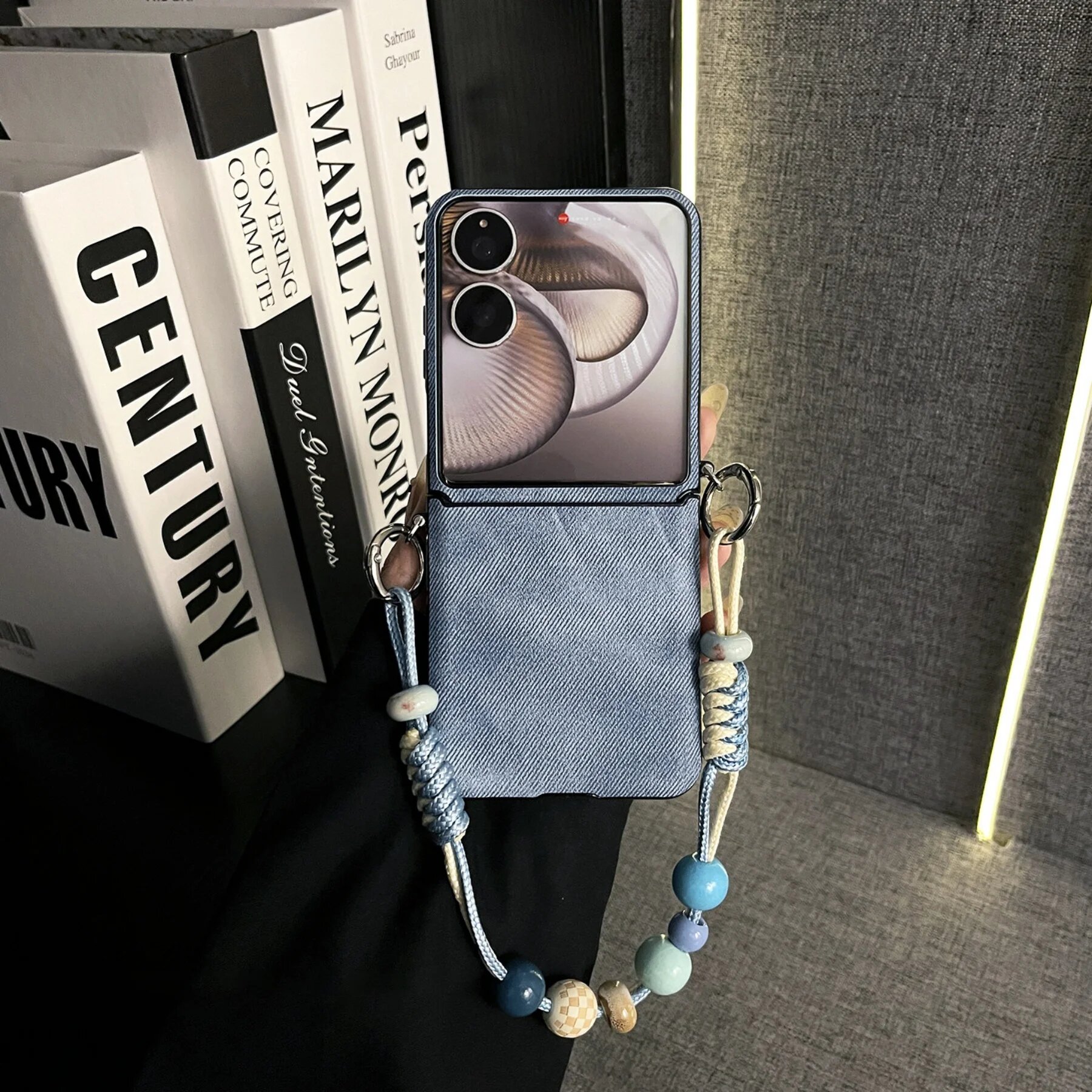 Джинсовый чехол с бусинами для Xiaomi Mix Flip