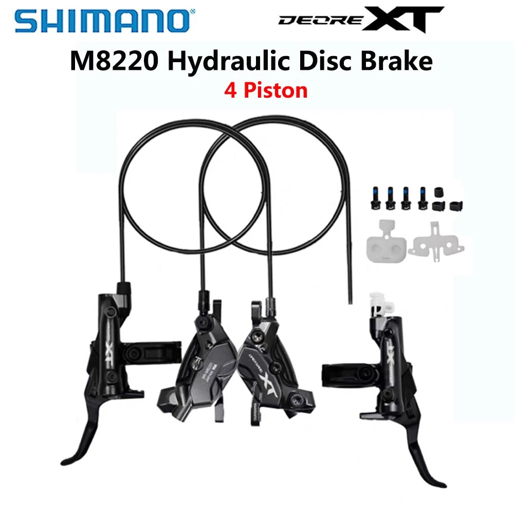 Shimano Deore XT M8220, тормоза гидравлические, 4 поршня, P04C Metal ice Split
