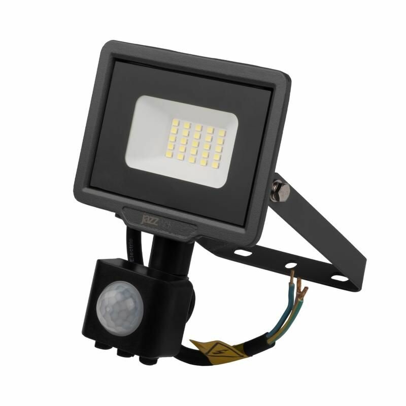 Прожектор светодиодный PFL-C3 SENSOR 20Вт 6500К IP65 до закален. прозр. стекло датчик движения инфракрасный Pro JazzWay 5026926A