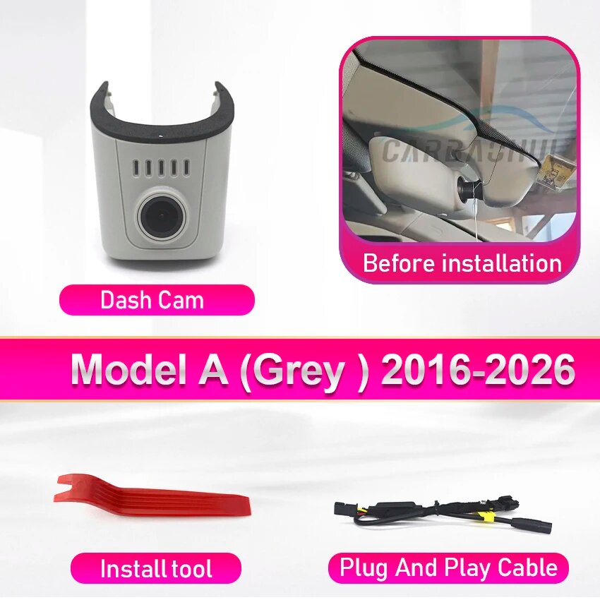 Dash Cam Grey Audi 2016-2026, 4K Front Cam