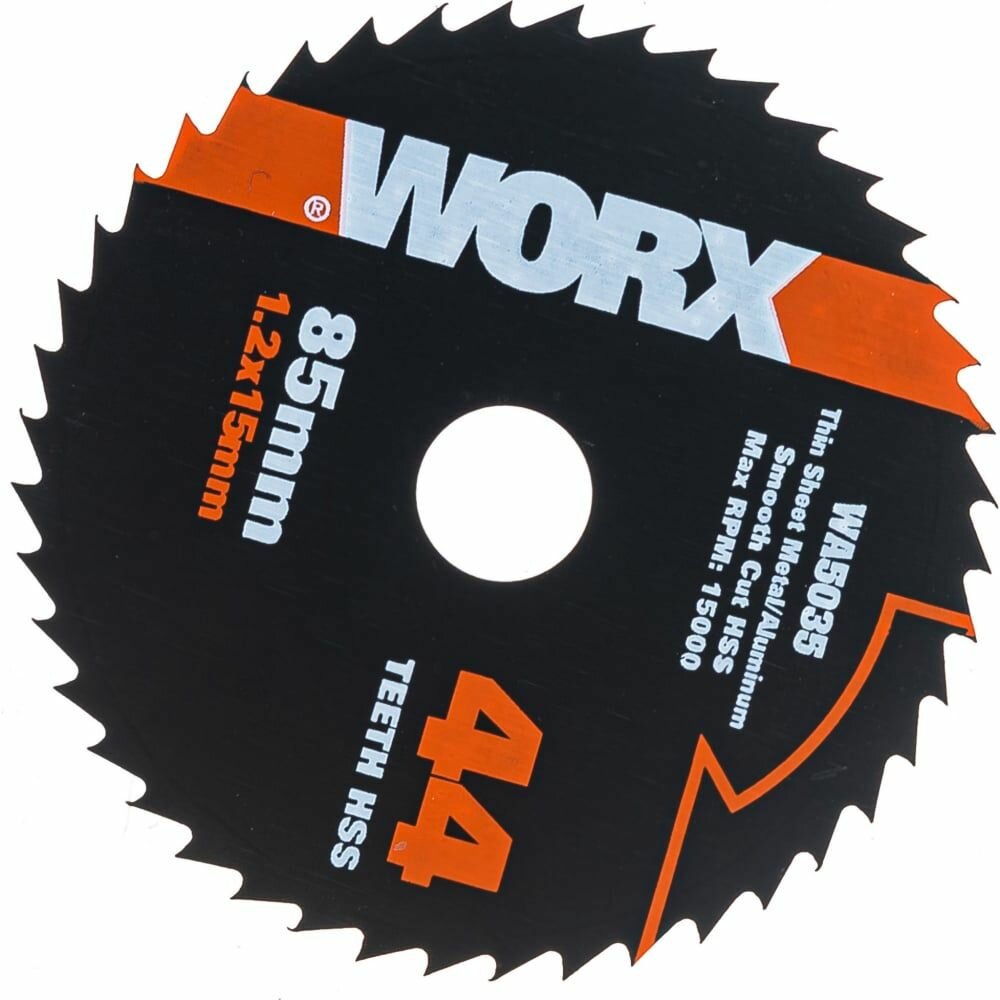 Пильный диск по металлу (44T; 85х1.2х15 мм) WORX WA5035