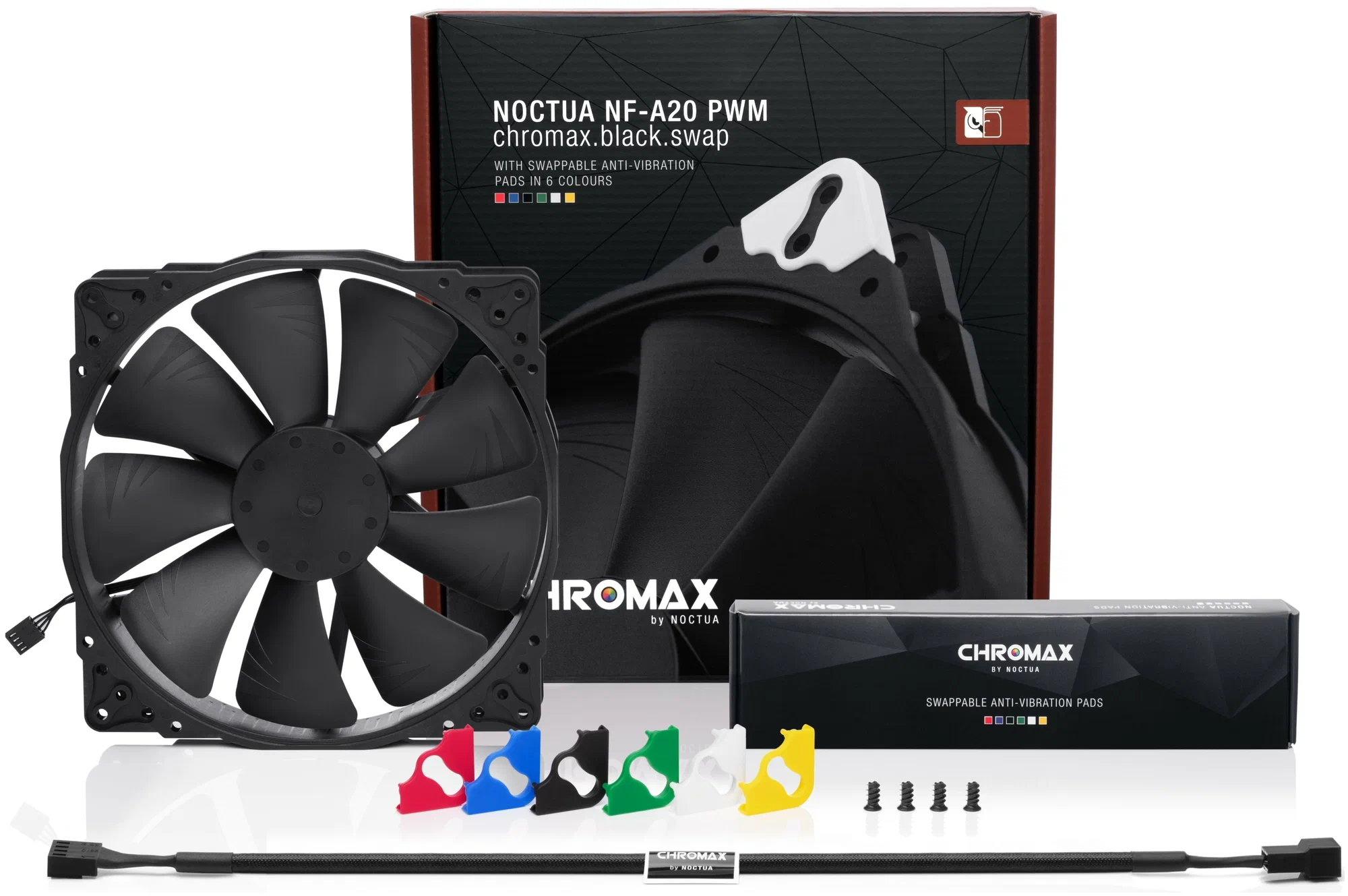 Вентилятор Noctua NF-A20 PWM Chromax Black12 В 200x200x30 мм