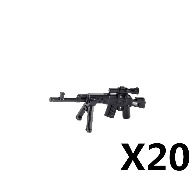 20 шт. Черные военные солдатики BRICKPANDA WG319-20PCS
