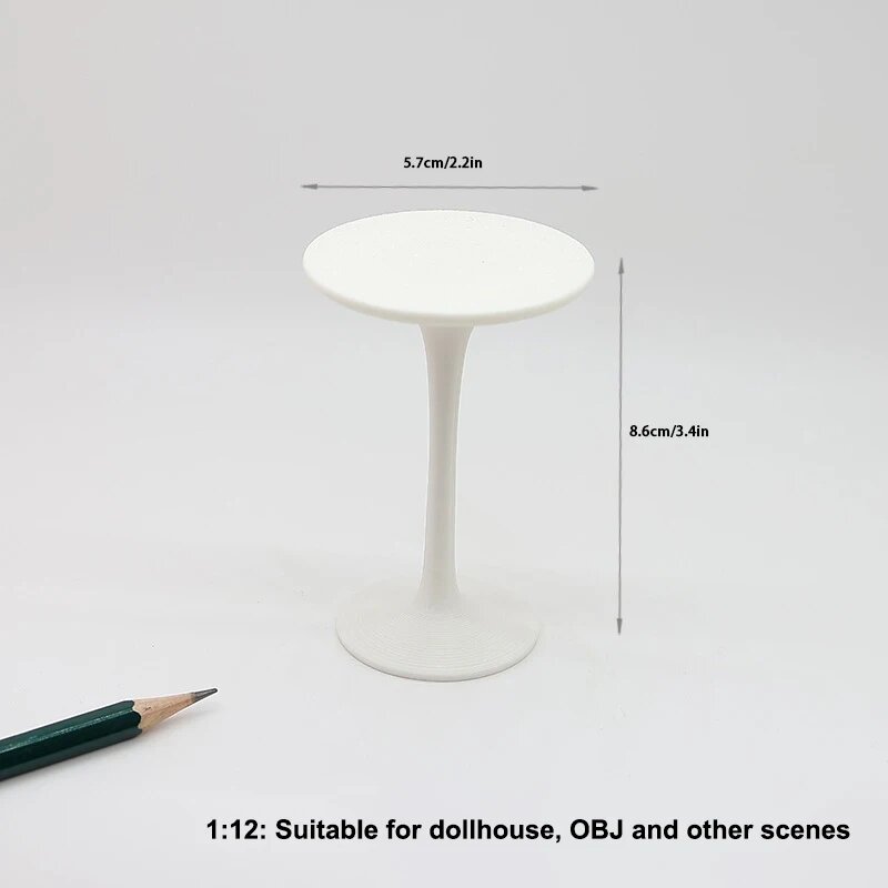 Мини стол на подставке, 1:12, пластик, Style5