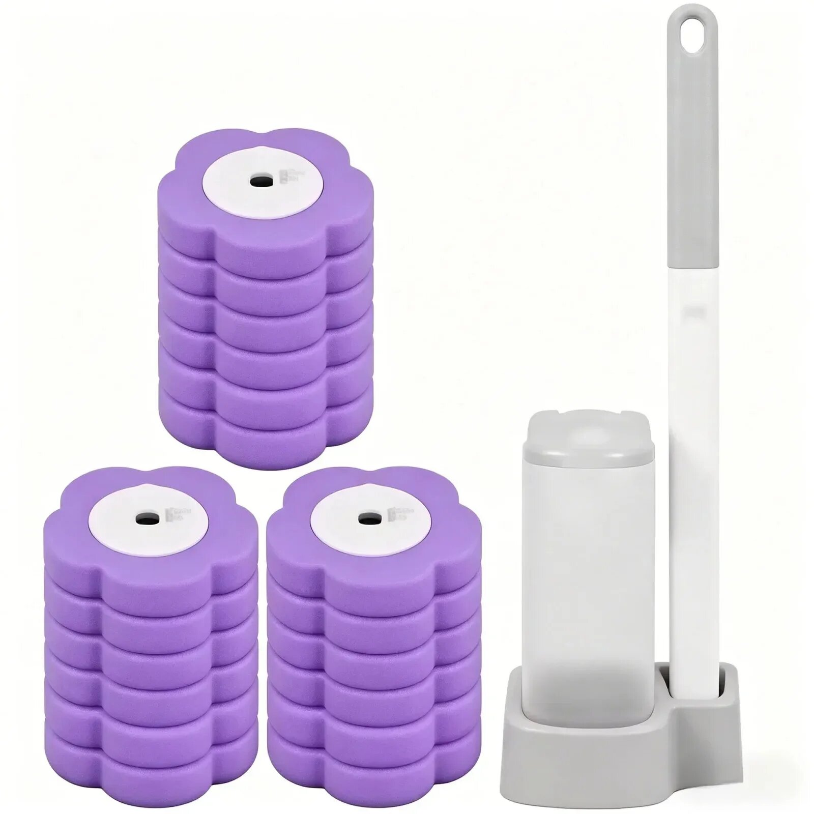 Набор одноразовых туалетных щеток, 18 шт, Grey Purple