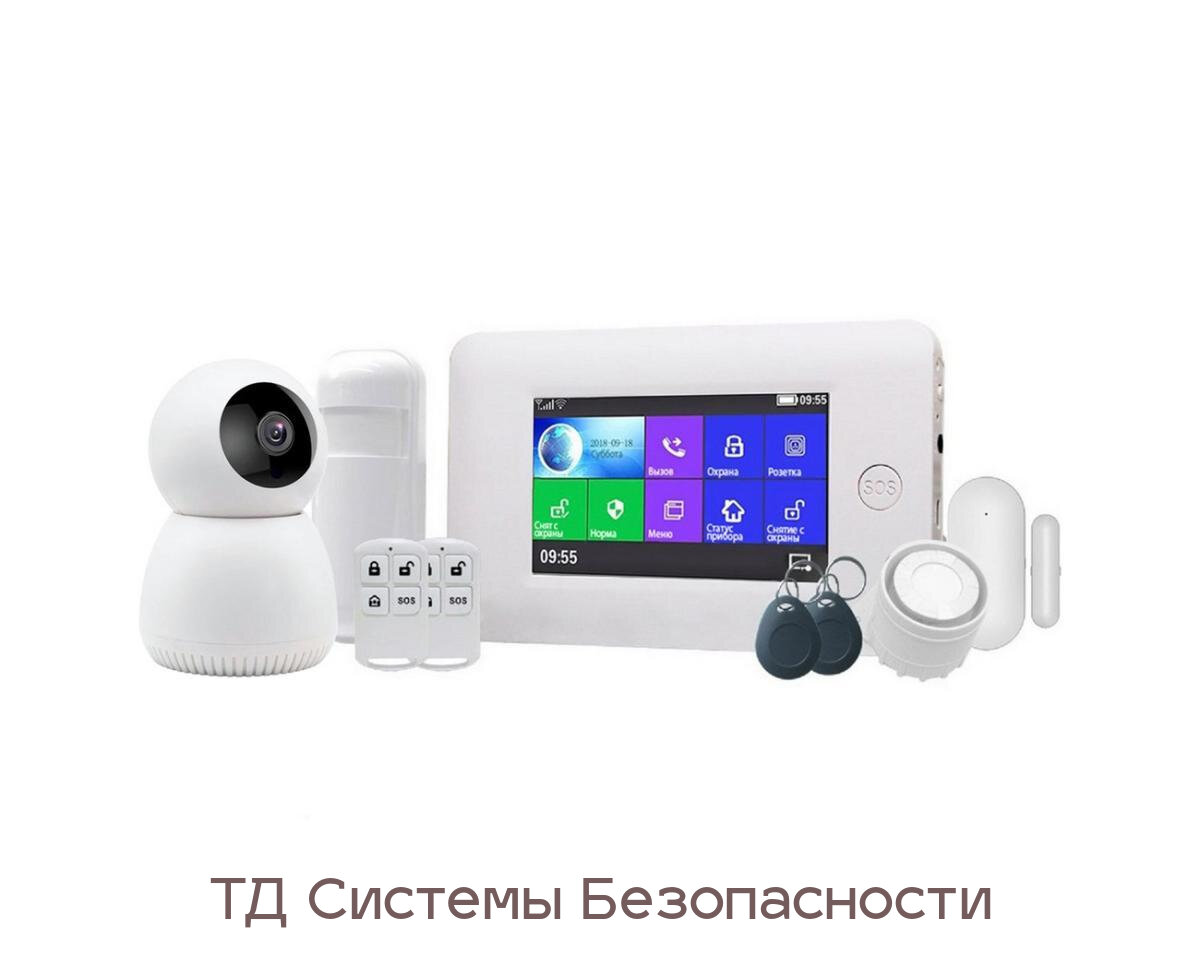 Набор GSM/Wi-Fi сигнализация с камерой: Strazh Галактика(GSM) и HD-ком-ASW5 107-TUYA (E1861EU) для загородного дома, гаража, квартиры
