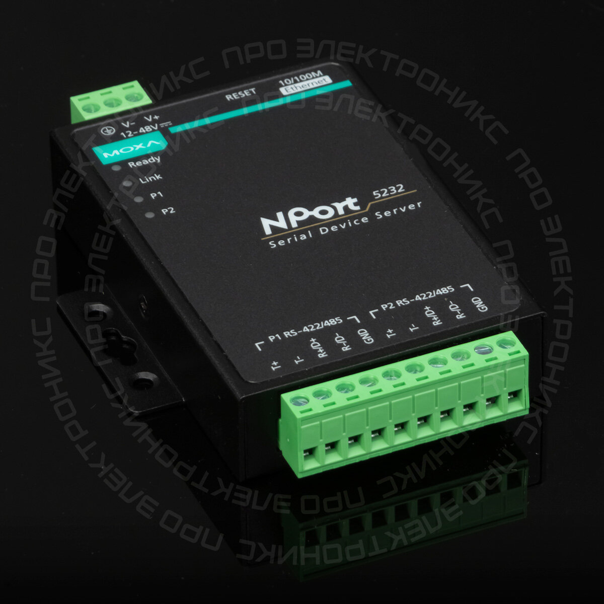 Преобразователь интерфейсов Moxa NPOrt 5232 промышленный SerialtoEthernet Converter, 2RS422/485 + 10/100Mbps RJ45