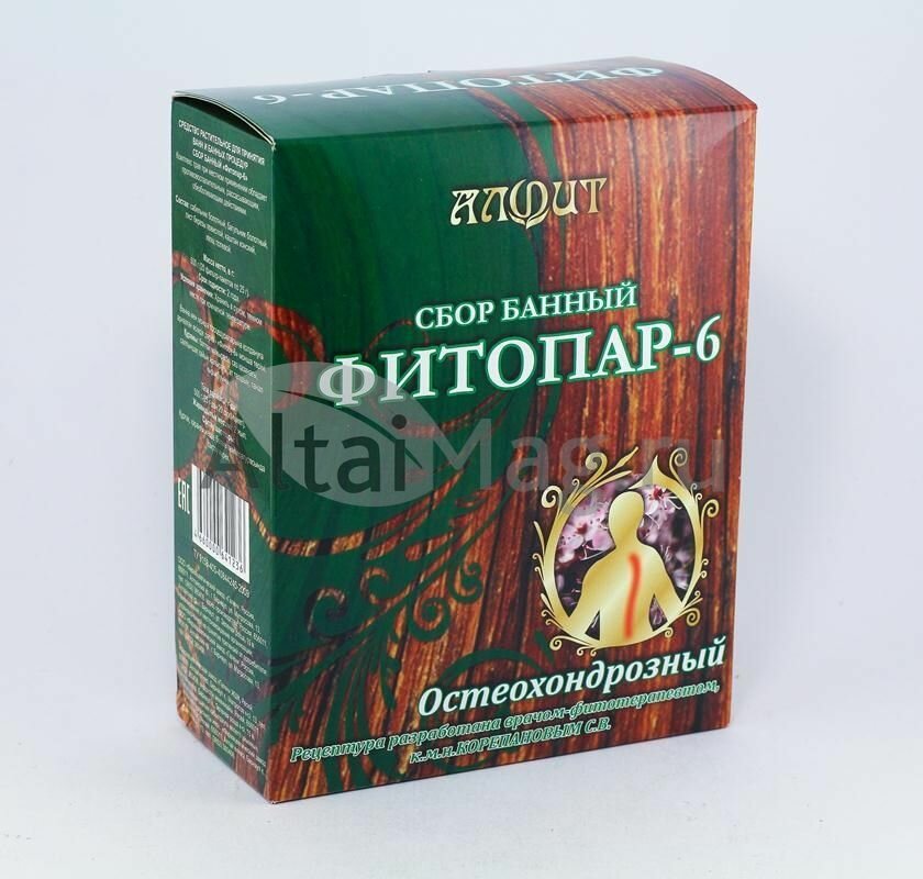 Сбор банный Алфит Фитопар-6 Остеохондрозный, № 20 пакетов 1236
