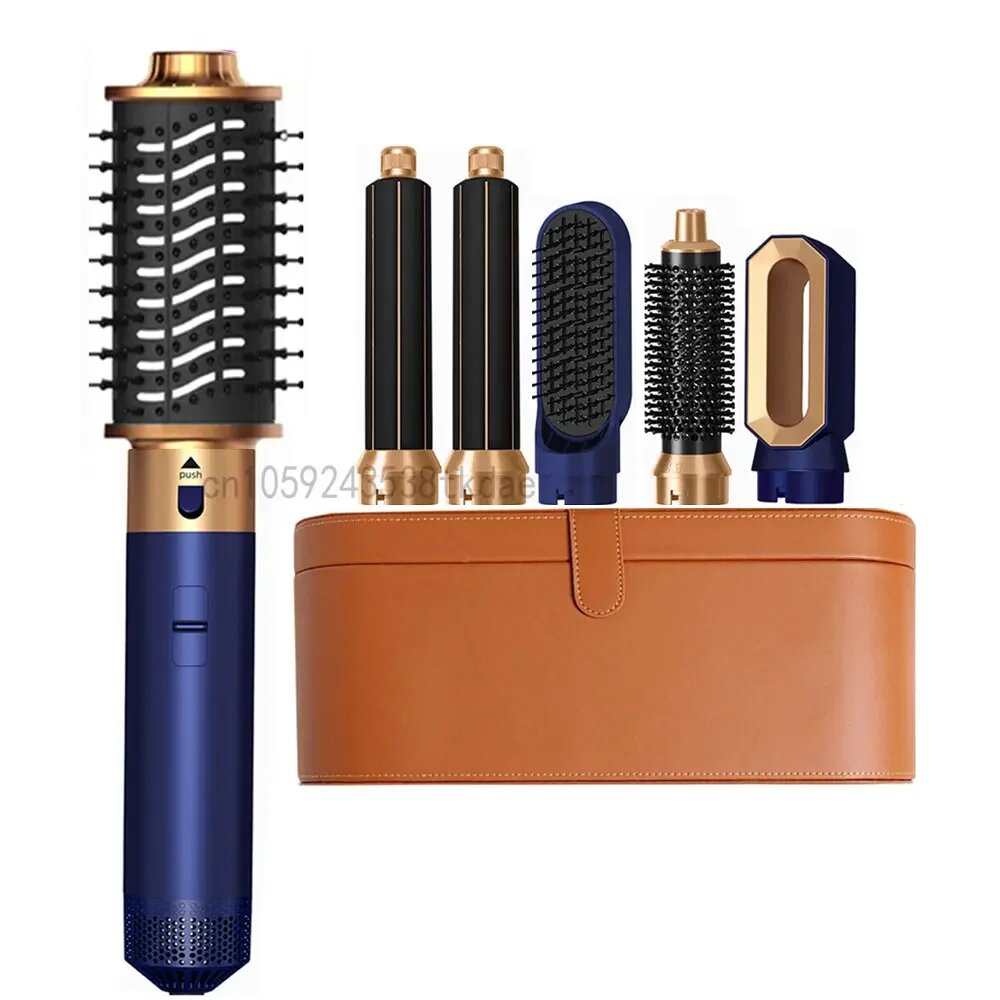 Фен-щетка XMSJ 6 в 1 Blue Gold Set 1, UK