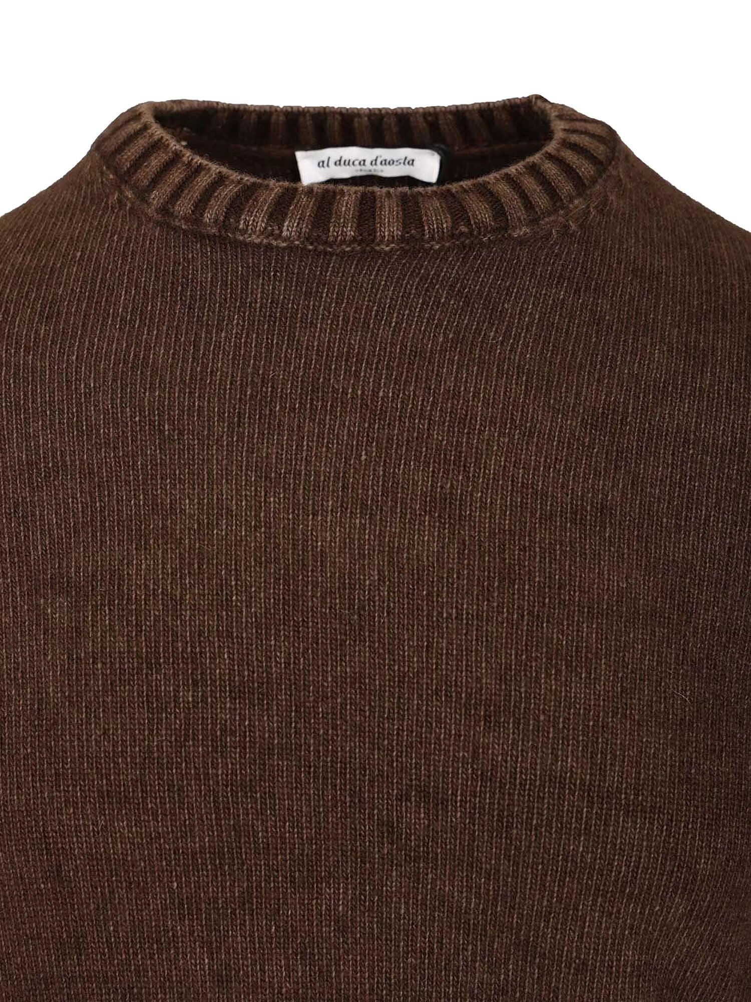Свитер al duca d'aosta Crew-neck ribbed-trim sweater, размер 52, , brown — фото 1