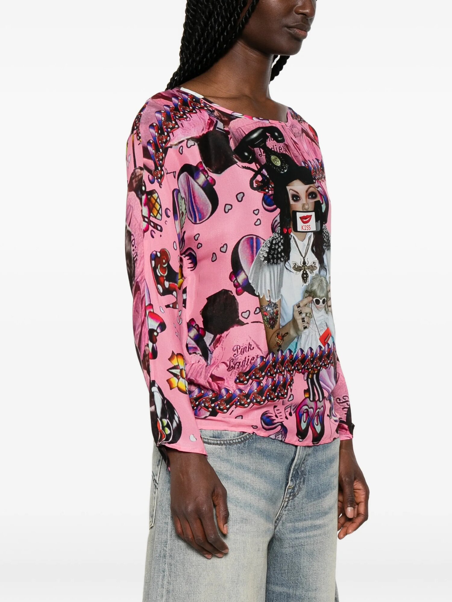 Блуза The Artistylist Graphic-print long-sleeve blouse, размер 42 — фото 1