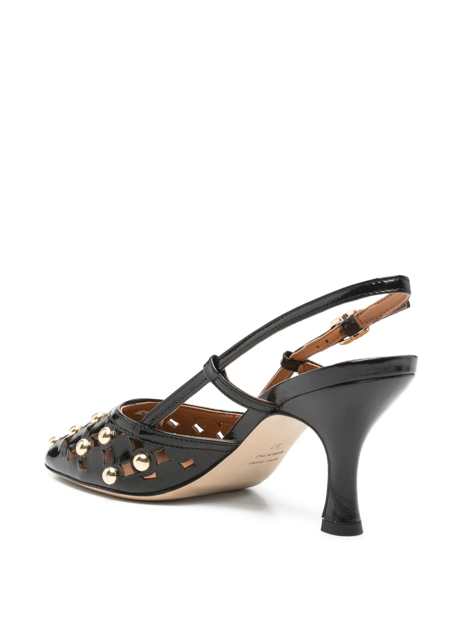 Туфли evaluna Round-toe studded pumps, размер 36, black/black — фото 1