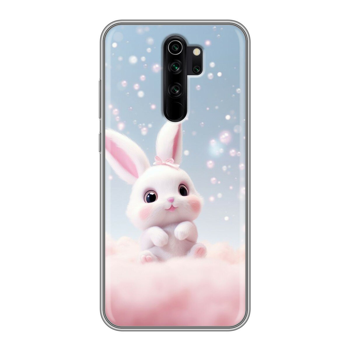 Чехол для Xiaomi RedMi Note 8 Pro с принтом для девочек с зайчиком (Сяоми Редми Ноут 8 Про)