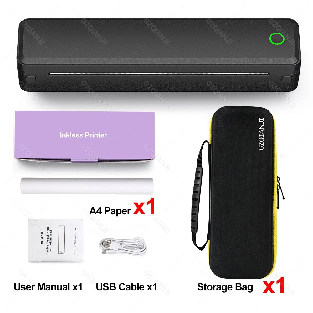 Термопринтер GZQIANJI Bluetooth A4