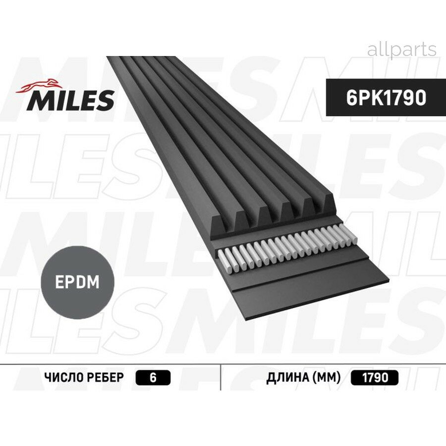 MILES 6PK1790 Ремень поликлиновый