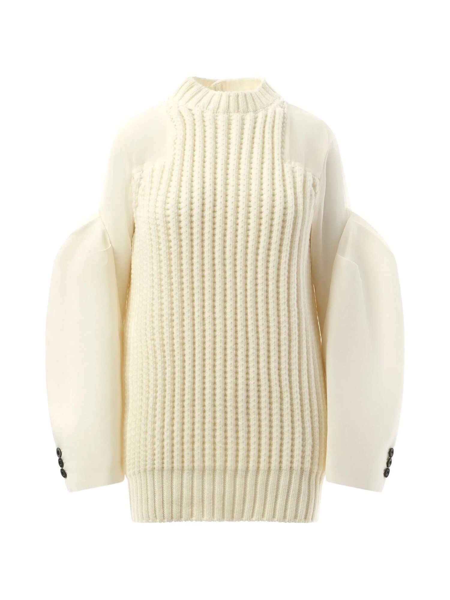 Платье Layered ribbed-knit dress