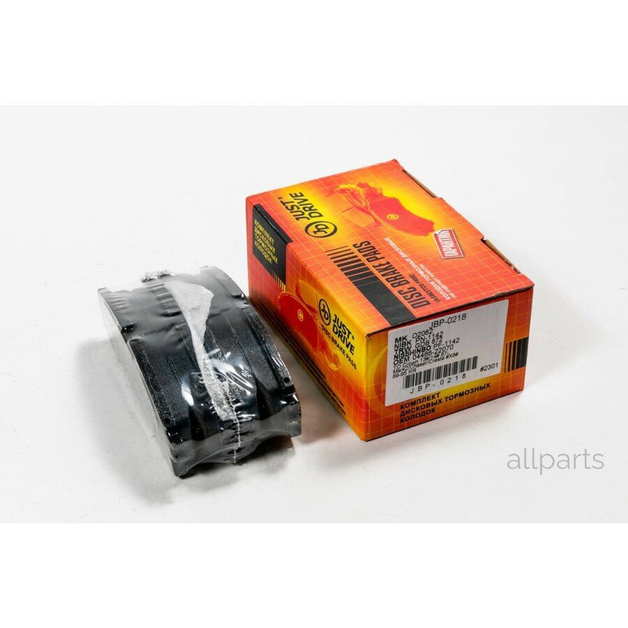 JUST DRIVE JBP0218 Колодки тормозные, задние D2062