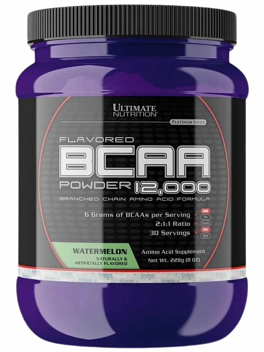Ultimate Nutrition BCAA Powder 12,000 (228 g) , бсаа , Аминокислоты, Арбуз