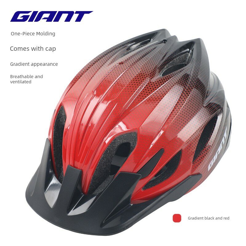 GIANT X7 шлем для горного велосипеда, размер M/L, градиент черного и красного, с козырьком