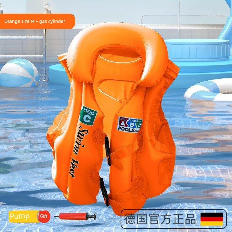 Children's Swimming Ring, Kids' Large Buoyancy Inflatable Vest, Boys and Girls Beginner Swimming Equipment, Inflatable